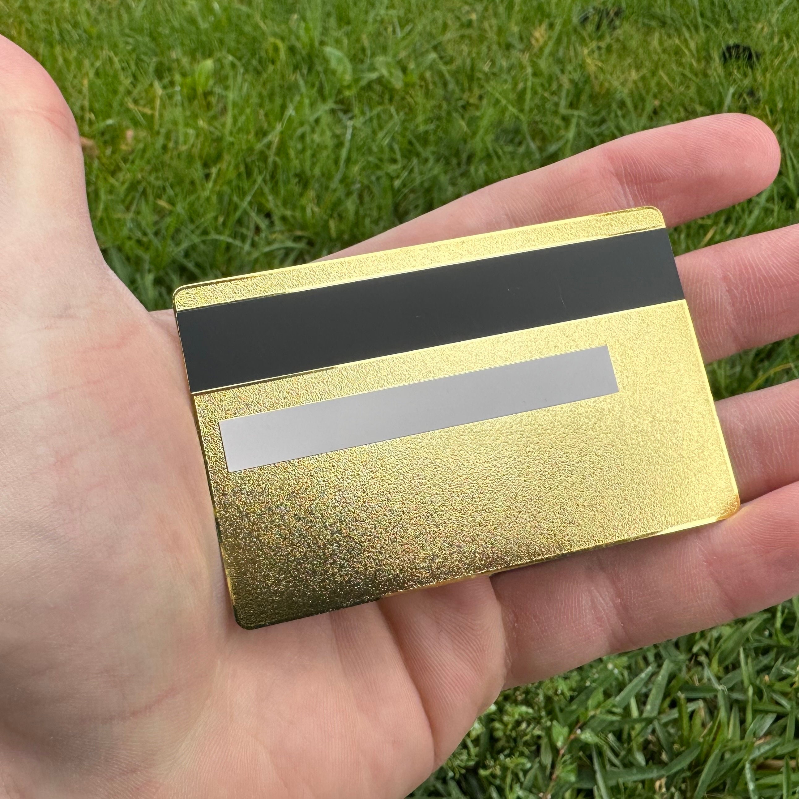 Heavy ATM Card W/magnetic Strip EMV Chip Gold Frost Metal Credit Card ...