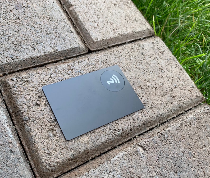 Blank Black Matt Metal Business Card Gold Engrave With NFC Chip, Blank ...