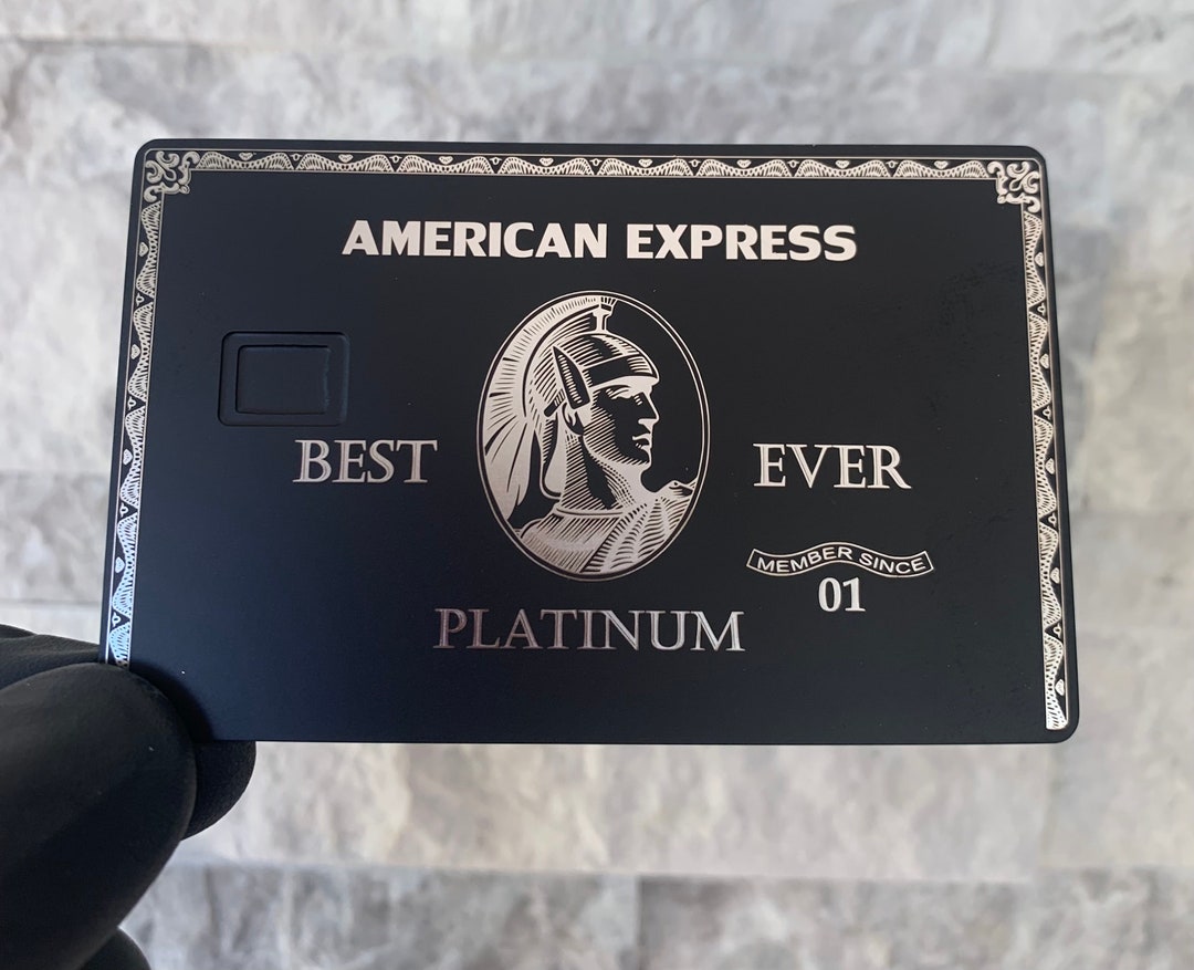 American Express Personalized Metal Credit Card Chip Mag Stripe Silver ...