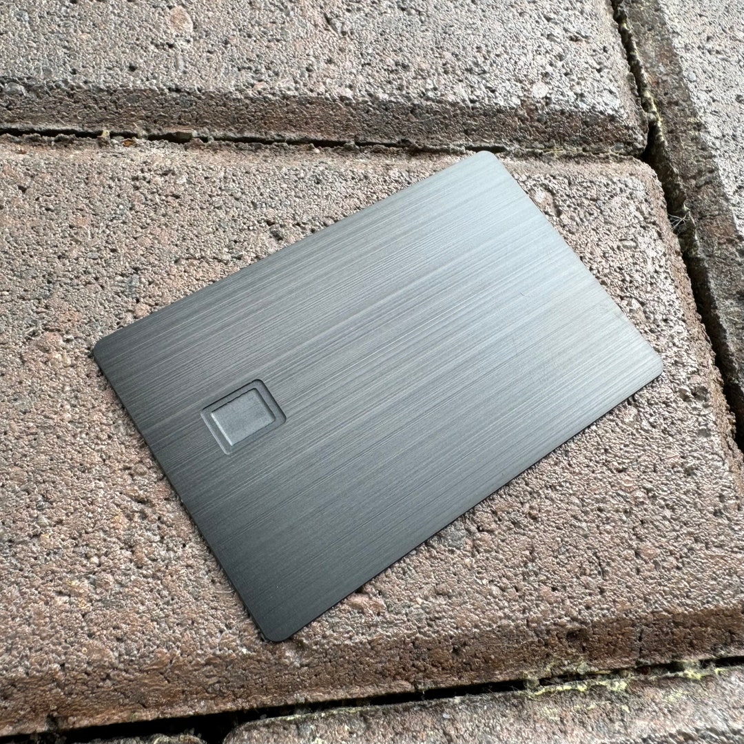 Heavy ATM Card W/magnetic Strip EMV Chip Black Brush Metal Credit Card ...