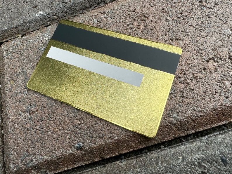 Heavy ATM Card W/magnetic Strip EMV Chip Gold Frost Metal Credit Card ...
