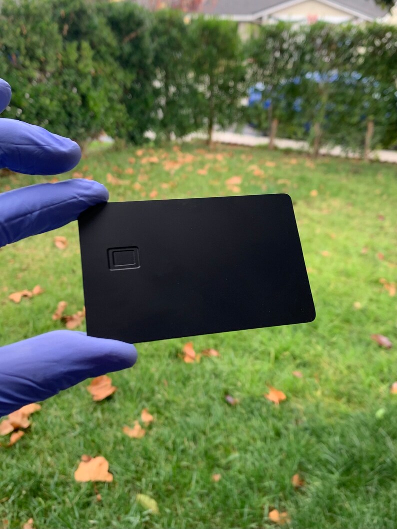 Blank Black Matt Metal Business Card Gold Engrave With NFC Chip, Blank ...