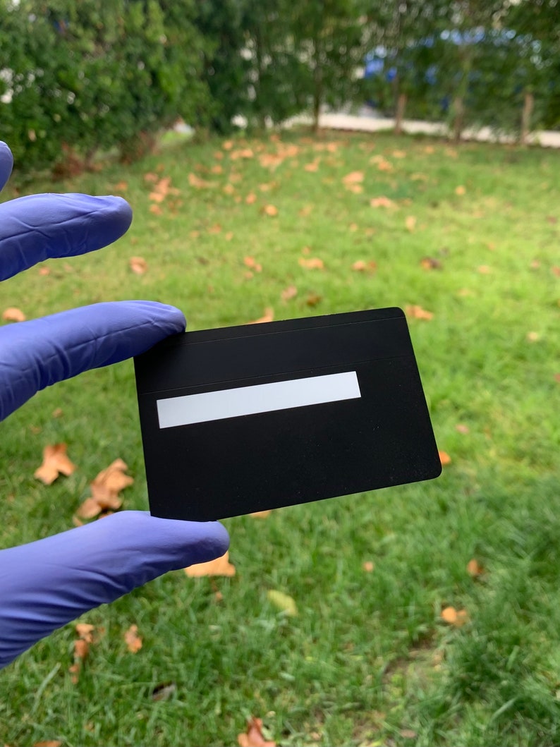 Blank Black Matt Metal Business Card Gold Engrave With NFC Chip, Blank ...