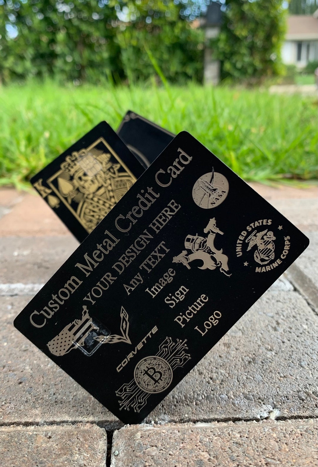 Custom Personalized Metal Debit Credit Card Chip Magnetic Stripe Gold ...