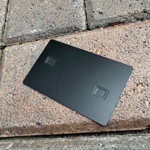 Heavy ATM Card W/magnetic Strip EMV Chip Double Card Matte Black Metal ...