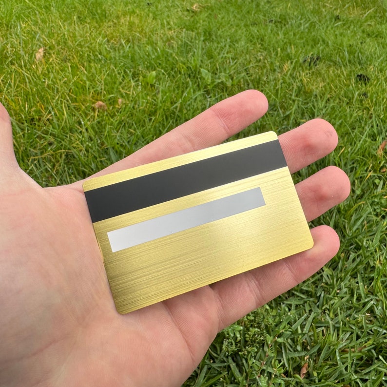 Heavy ATM Card W/magnetic Strip EMV Chip Gold Brush Metal Credit Card ...