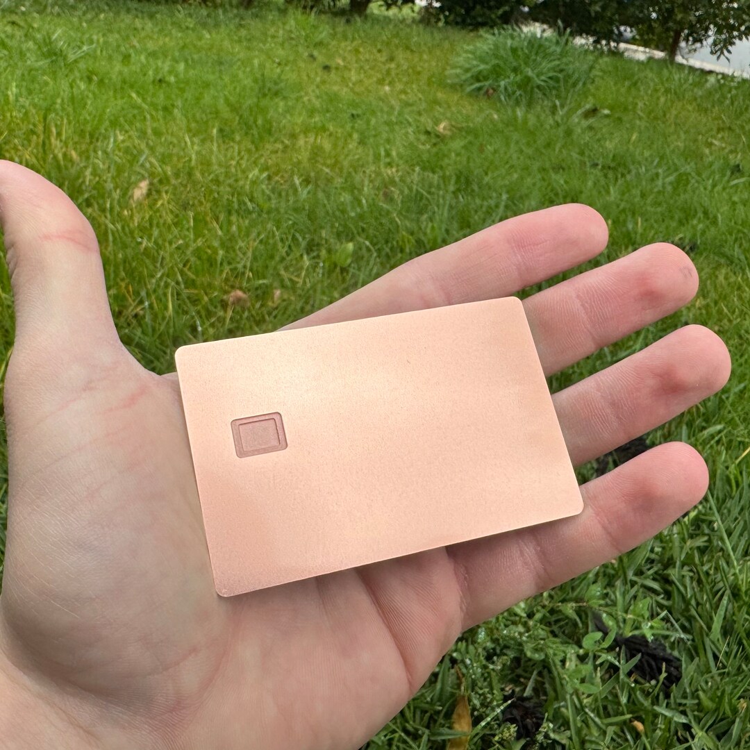 Heavy ATM Card W/magnetic Strip EMV Chip Rose Golf Brush Metal Credit ...