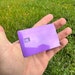 Heavy ATM Card W/magnetic Strip EMV Chip Purple Brush Metal Credit Card ...