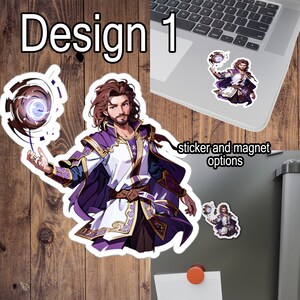 Gale | Wizard | Waterdeep | BG3 | High Quality, Glossy Finish Vinyl ...
