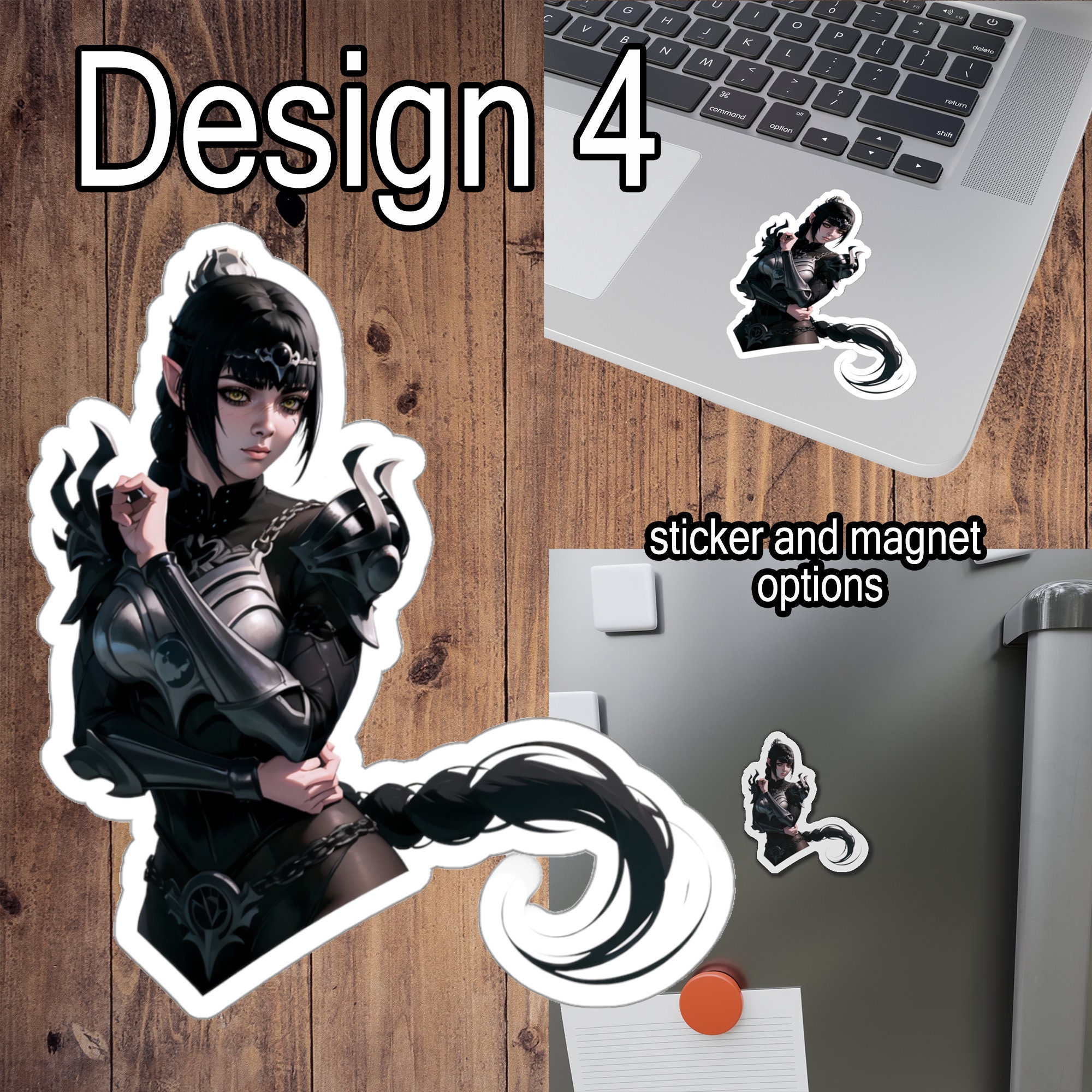 Shadowheart Set 2 BG3 Glossy Finish Vinyl Sticker Flexible Vinyl Magnet ...