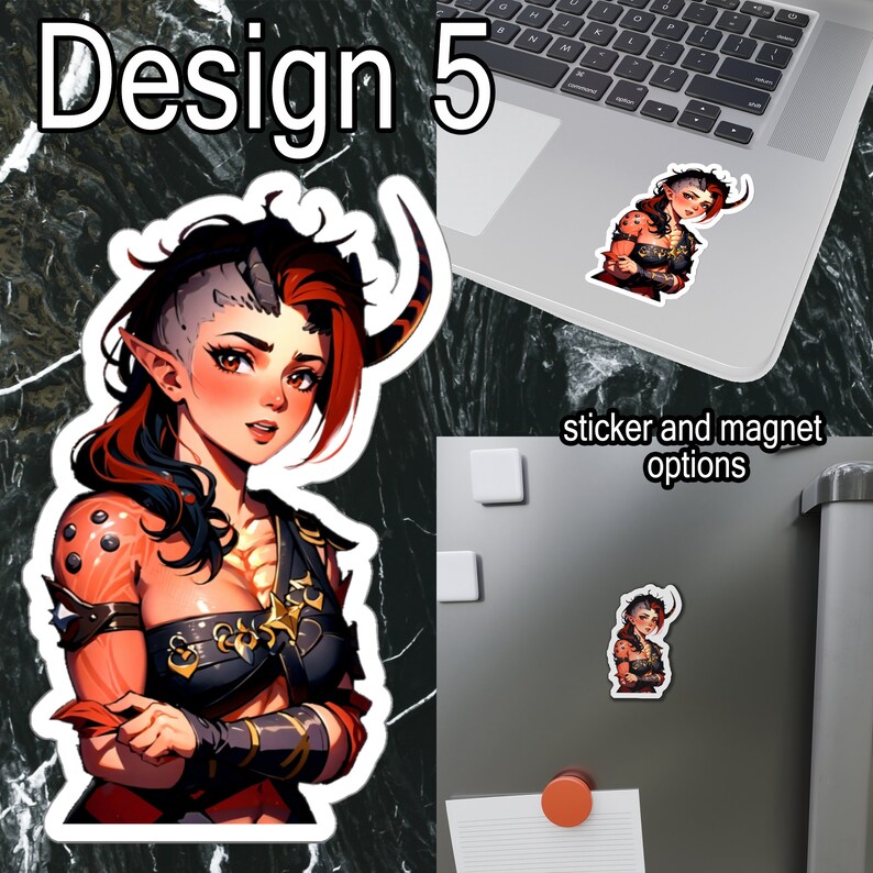Karlach BG3 Glossy Finish Vinyl Sticker Flexible Vinyl Magnet Fan Art ...