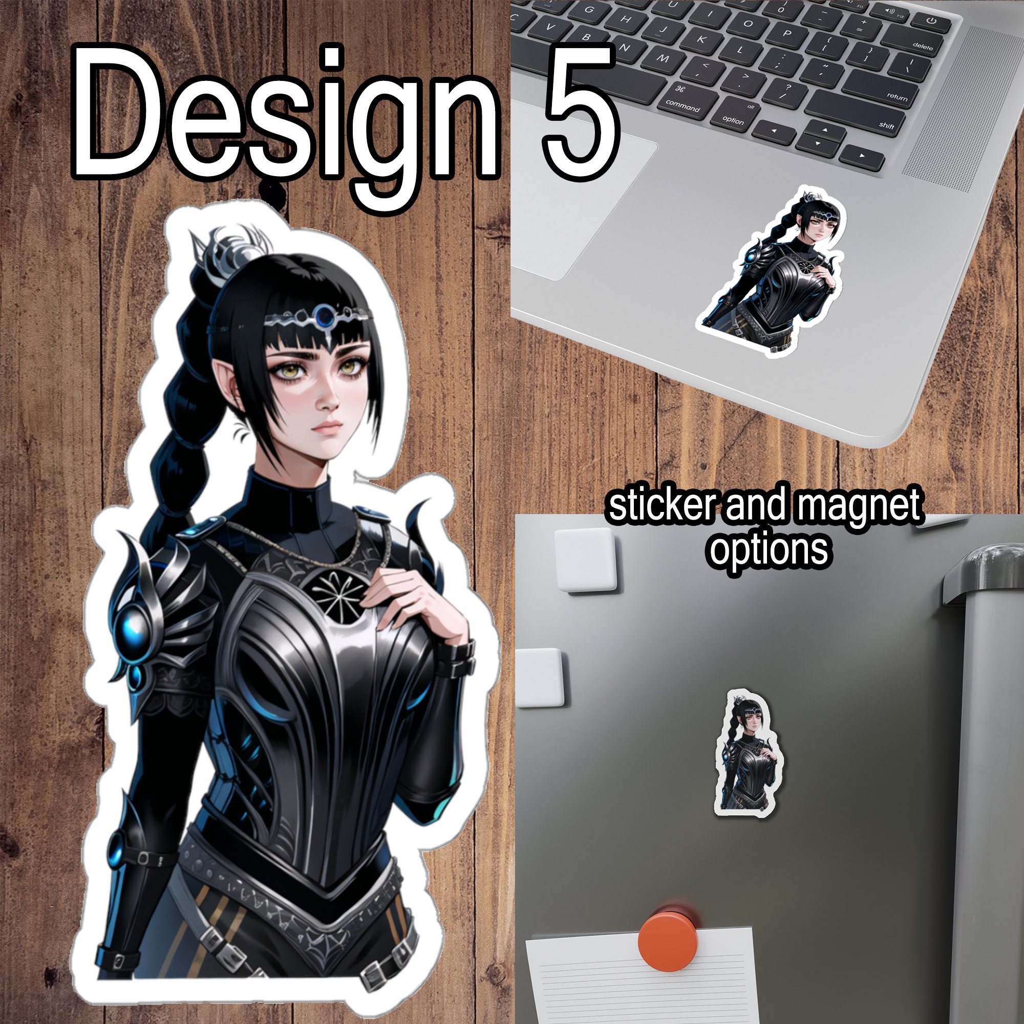 Shadowheart Set 2 BG3 Glossy Finish Vinyl Sticker Flexible Vinyl Magnet ...