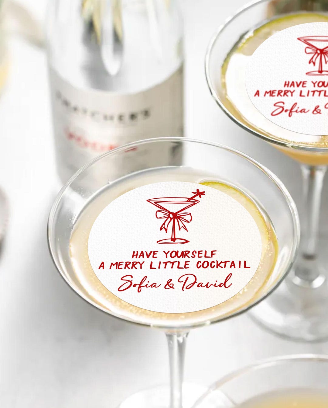 A Merry Little Cocktail Edible Toppers/christmas Drink Toppers ...