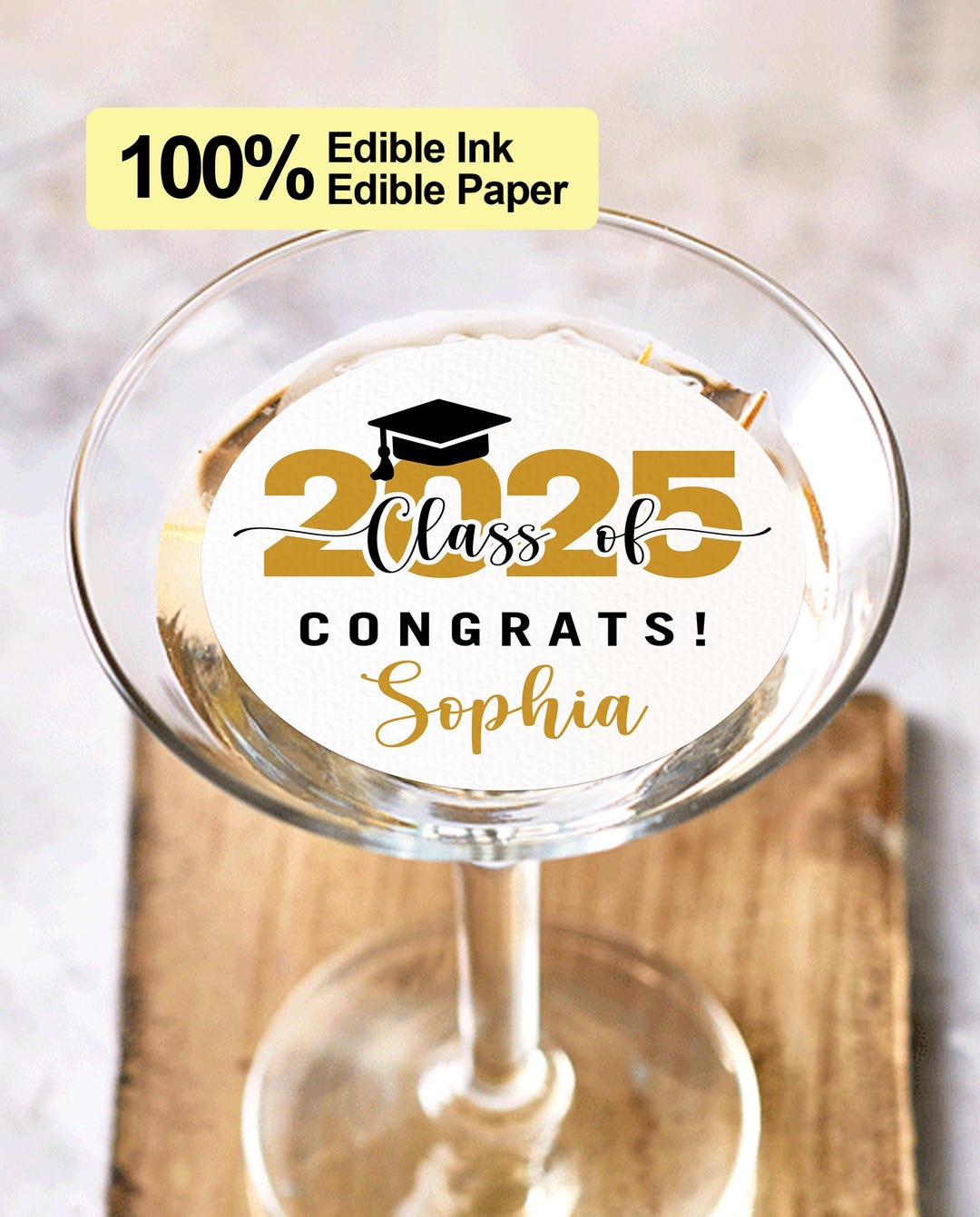 Class of 2025 Graduation Party Edible Cocktail Garnishes/martini ...