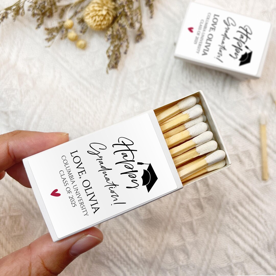 Happy Graduation Custom Matchboxes/personalized Graduation BULK Matches ...