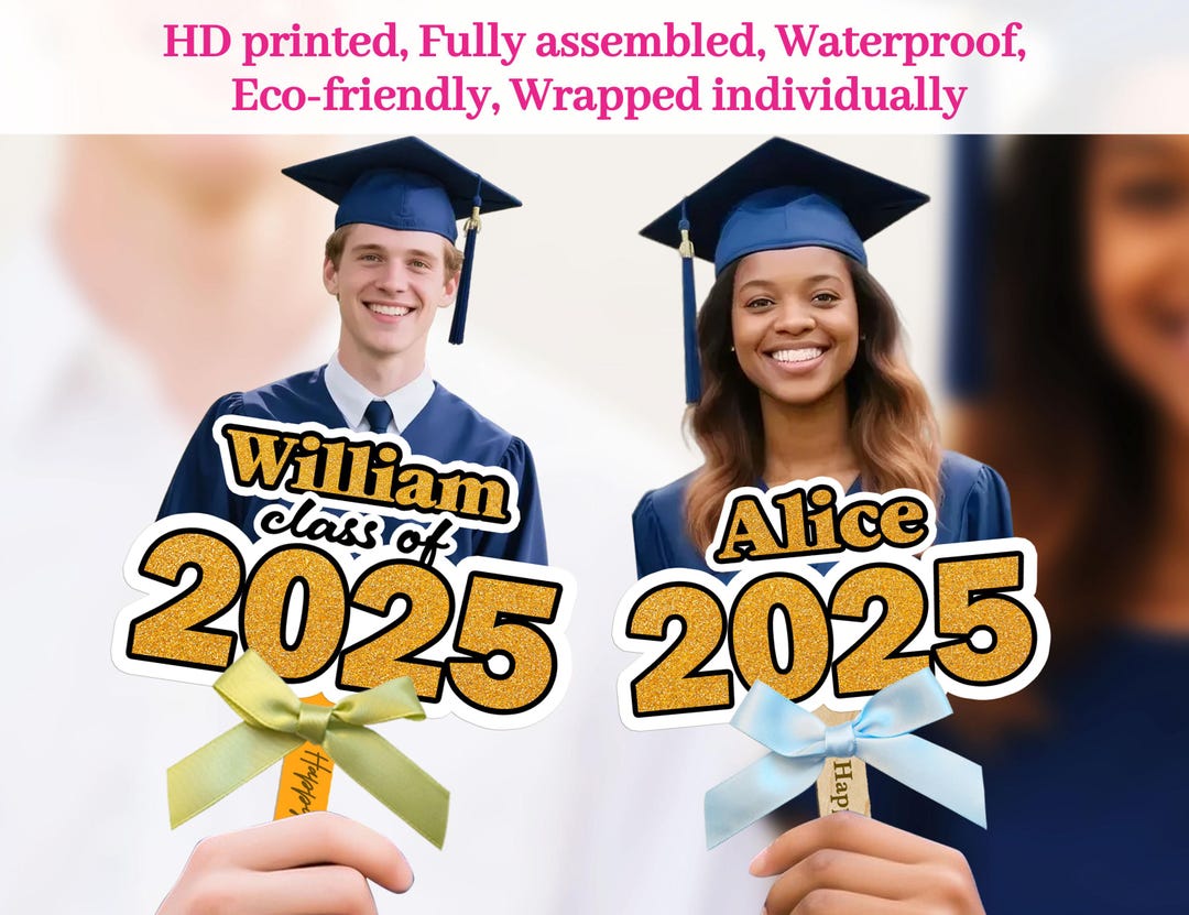 Personalized Photo Graduation Fans, Congrats Grad Favor Fans, Face on a ...