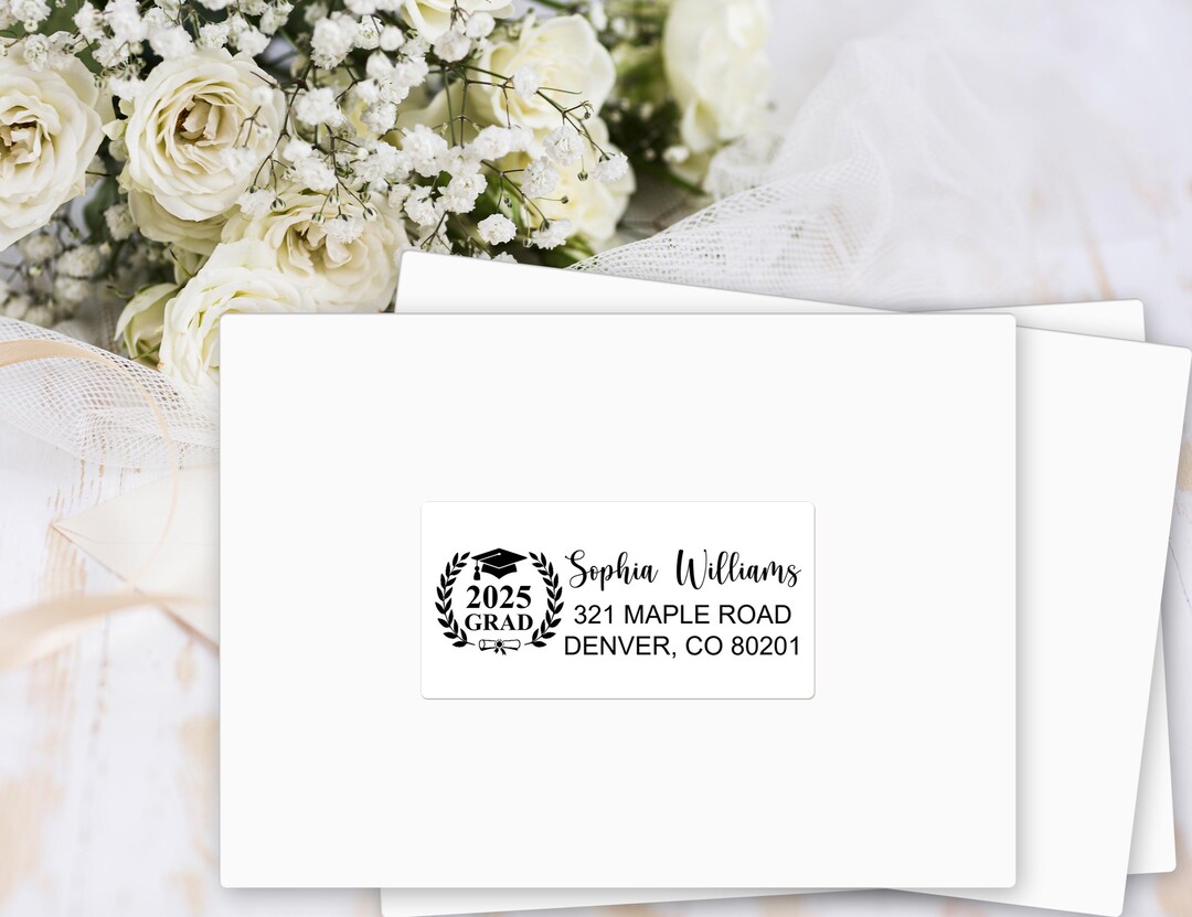 Class of 2025 Senior Grad Party Guest Address Label/wedding Guest ...
