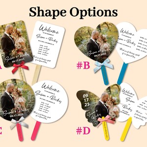Wedding Timeline Photo Program Fans With Bowtie Assembled Beach Wedding ...