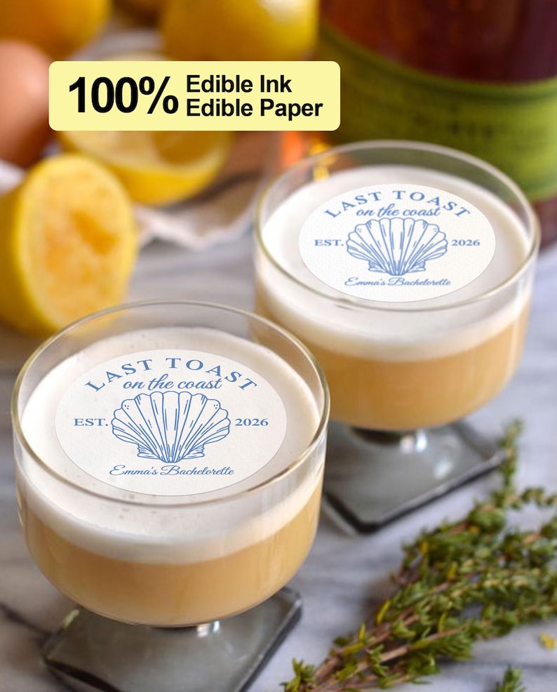 Last Toast on the Coast Edible Toppers/coastal Bachelorette Party Decor ...