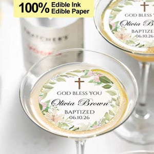 Baptism Edible Drink Topper and Cocktail Garnishes/baptism Celebration ...