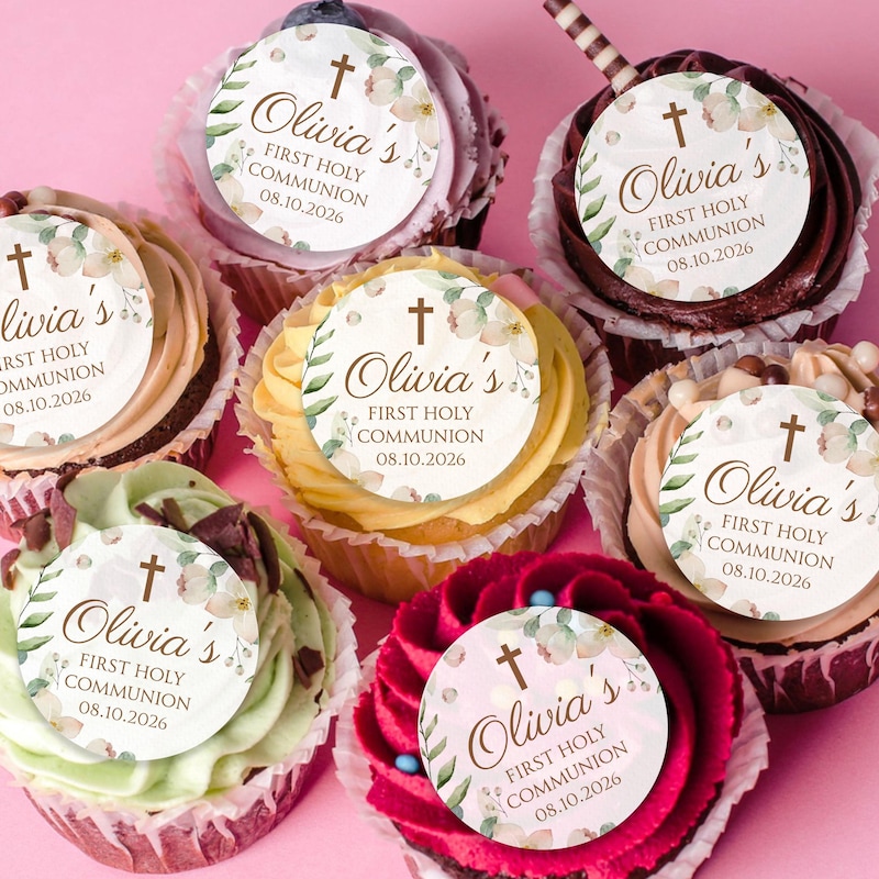 First Communion Cupcake Topper - Etsy