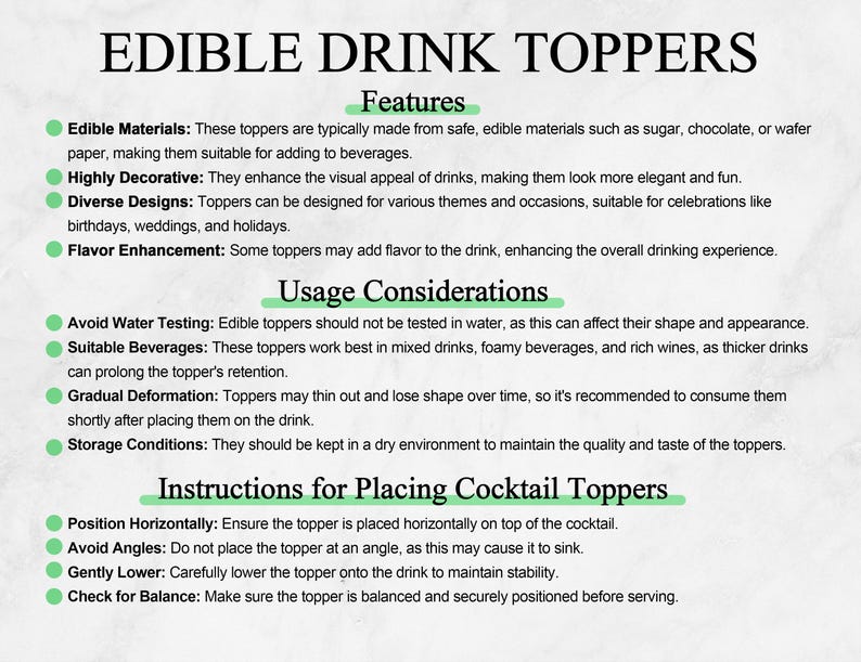 Edible Christmas Cocktail Toppers, Edible Drink Toppers, Christmas Tree ...