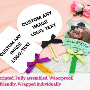 Custom Logo Photo Fans Double-sided Printed Business Party Fan ...