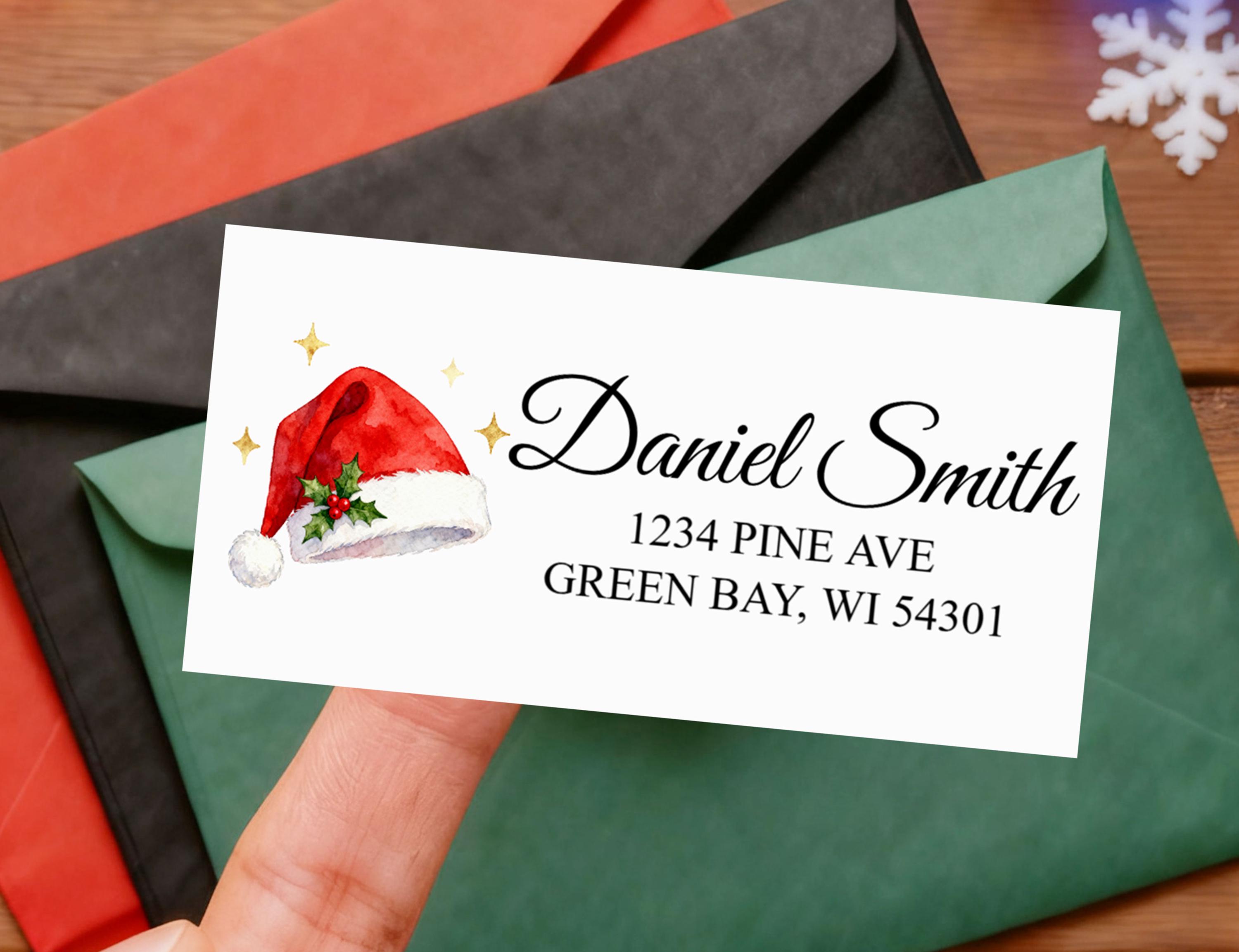Christmas Guest Address Labels, Guest List Labels, Mailing Stickers for ...