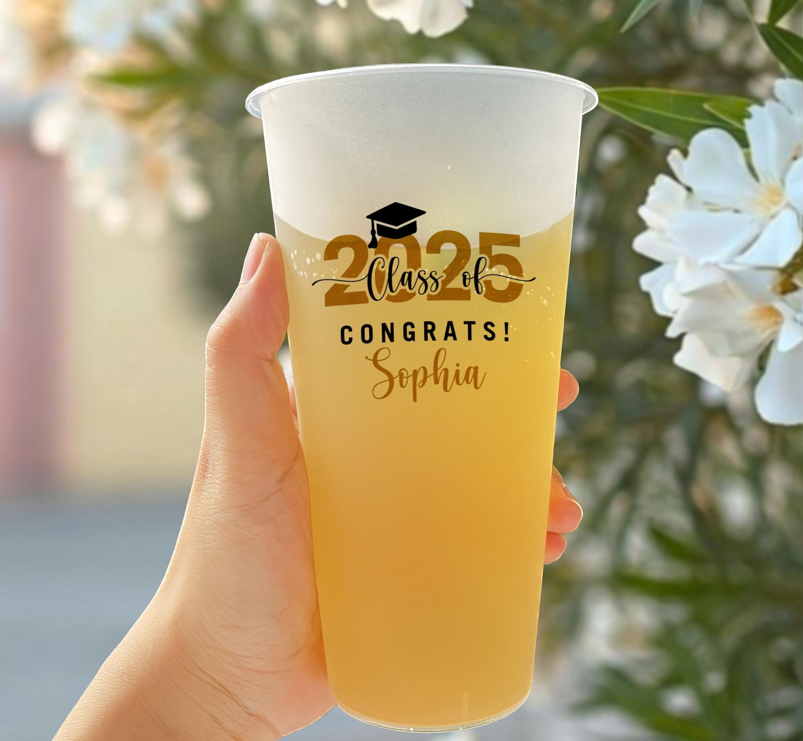 Congrats Grad Custom Graduation Frosted Cups/grad Party Drink Cup ...