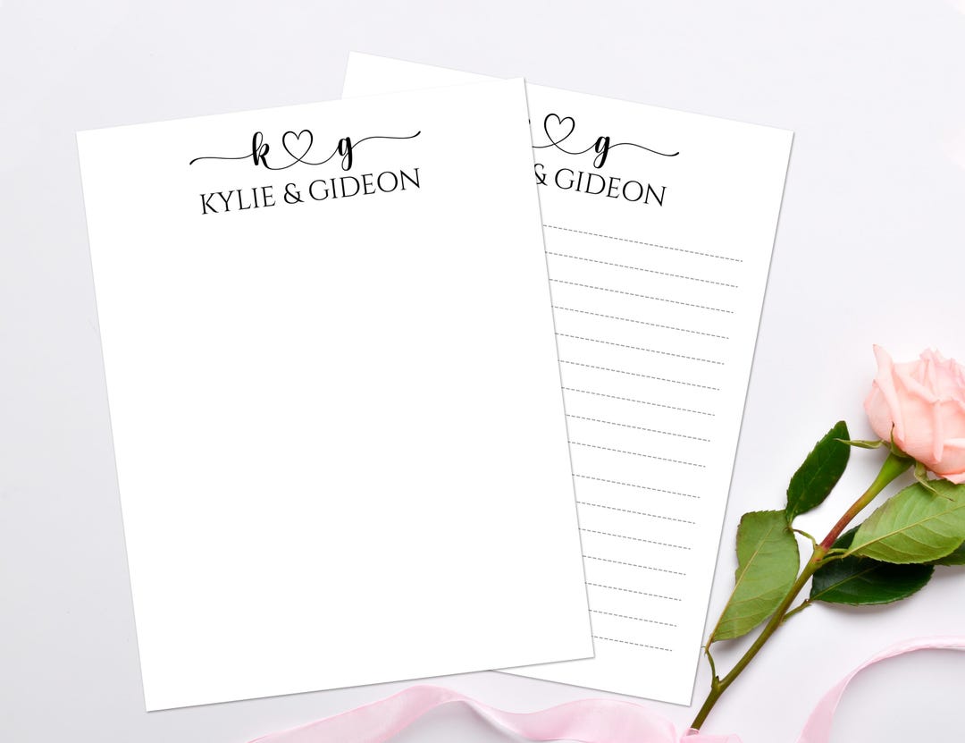 Custom Monogram Notepad for Wedding, Personalized Gift for Him, to Do ...