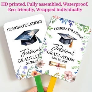 Personalized Photo Graduation Fans Congrats Grad Favor Fans for Guest ...