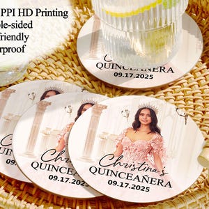 Quinceanera Coasters/photo Birthday Coasters/personalized Birthday ...