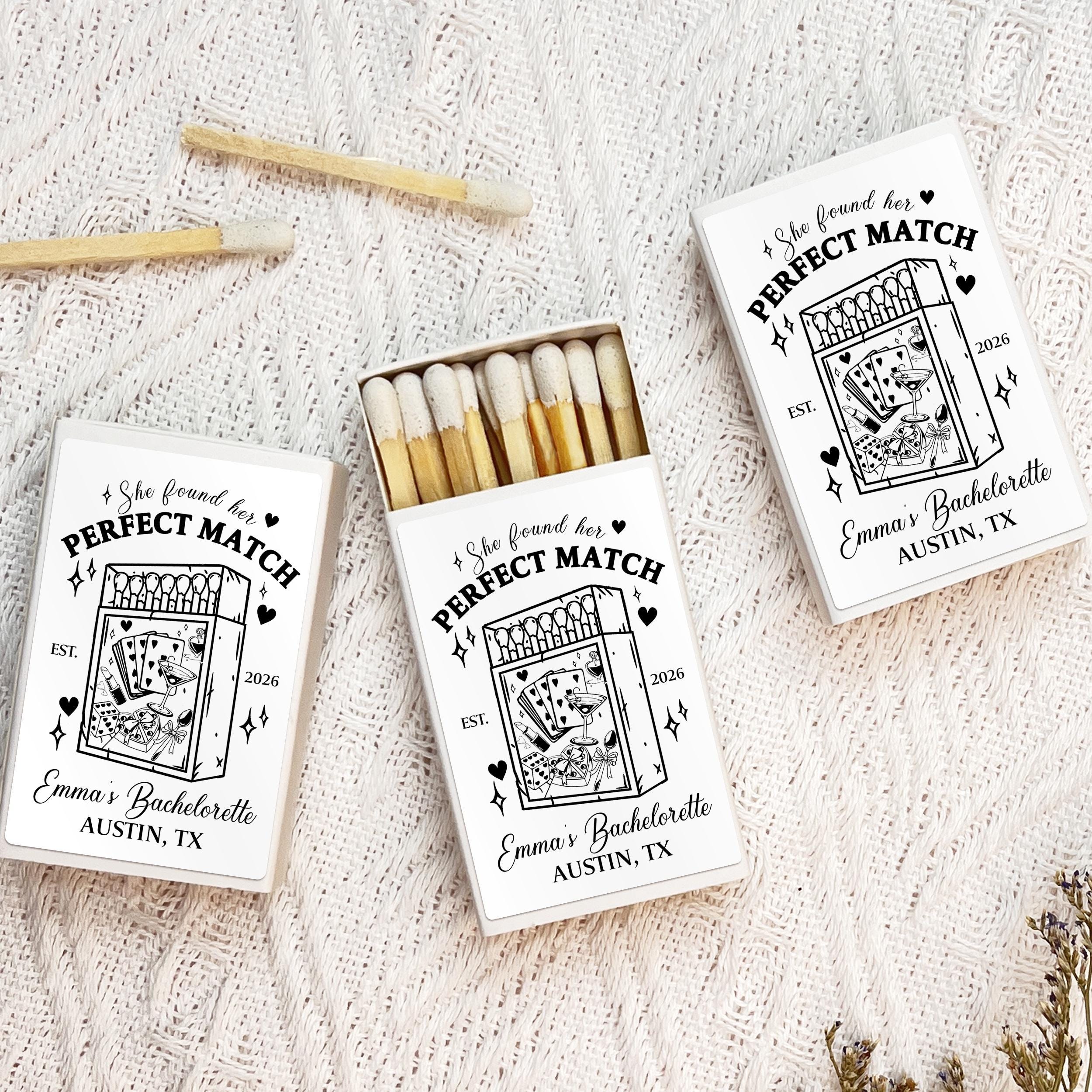 Perfect Match Bachelorette Matchbox Favors/personalized Matches/custom ...