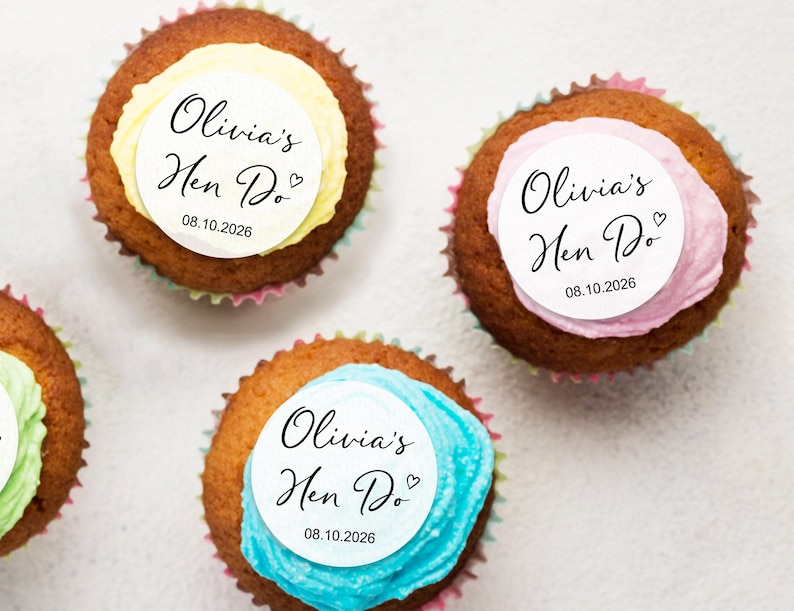 Custom Hen Do Party Cocktail Toppers, Personalized Edible Drink Toppers ...
