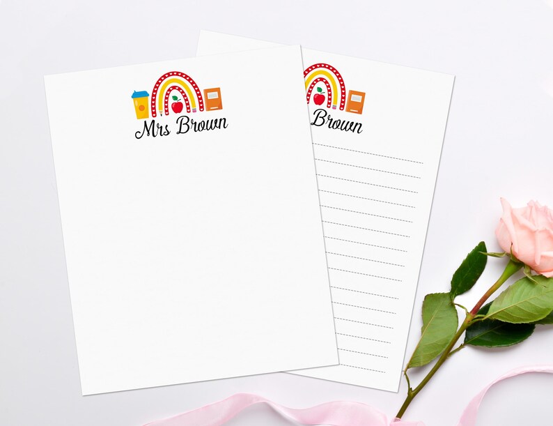 Customized Notepad/lined or Unlined Notepad/personalized Teacher ...
