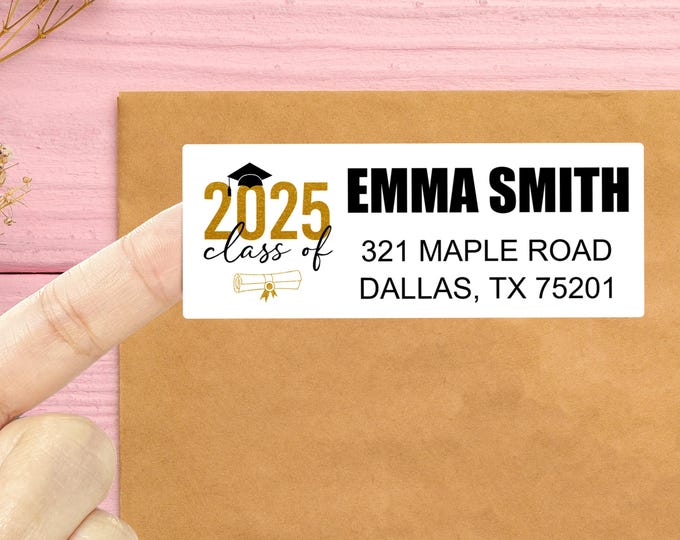 2025 Graduation Address Labels/graduation Return Address Label ...