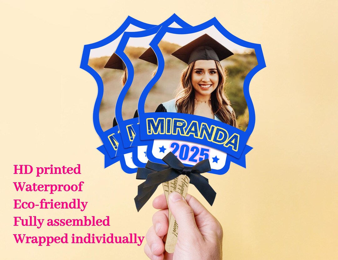 Personalized Photo Graduation Fans Custom Graduation Favors for Guest ...
