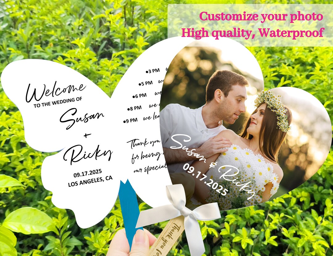 Wedding Day Timeline Fans/bulk Wedding Favor for Guests/fan for Wedding ...