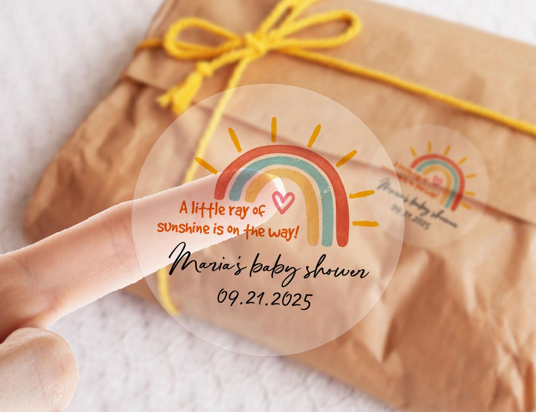 Baby Name Labels for Baby Shower, Baby Gift Label Stickers, Gift Wrap ...