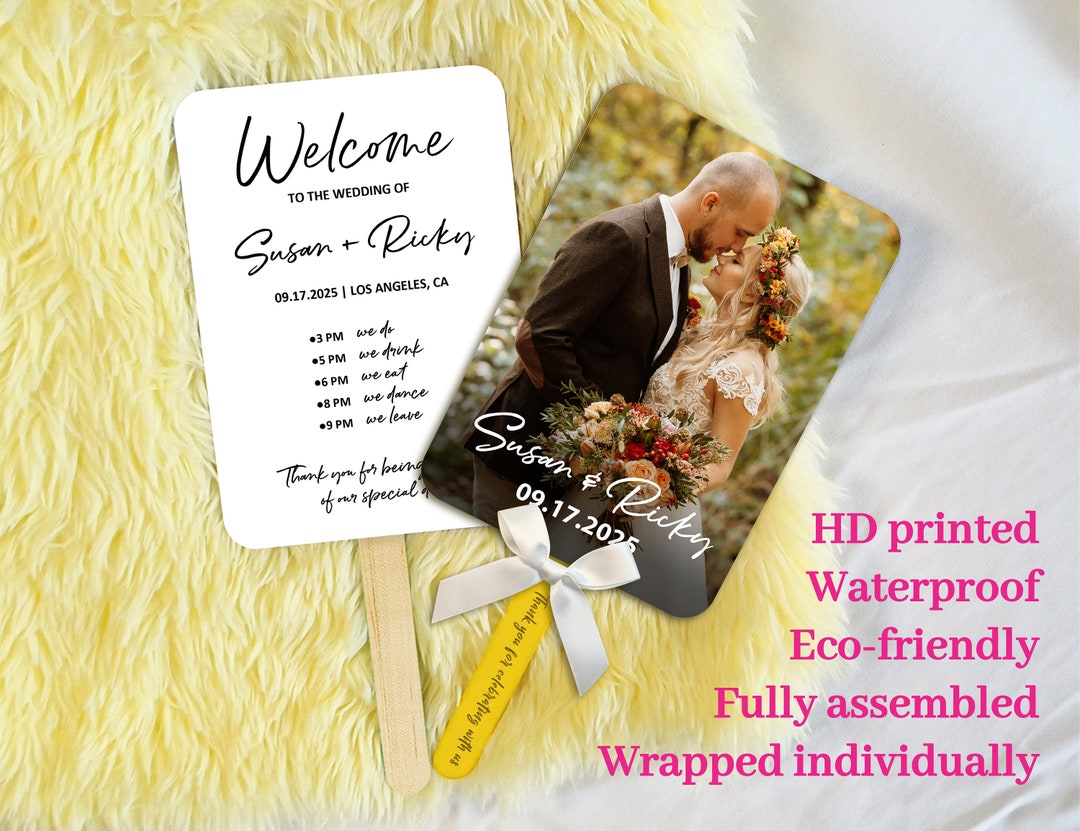 Wedding Timeline Fans in Bulk/wedding Favor for Guests/fan for Wedding ...