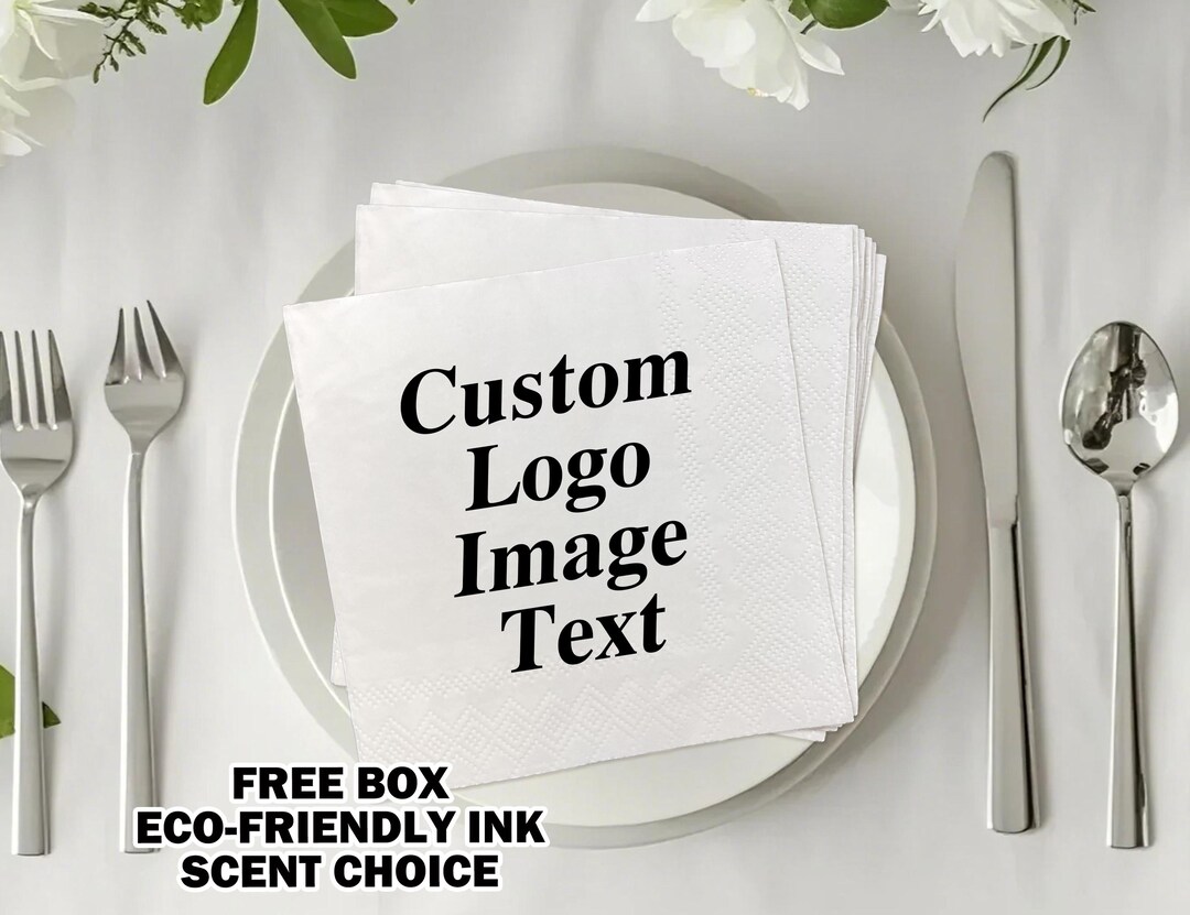 Custom Wedding Design Napkins Personalized Napkins Printed Business ...