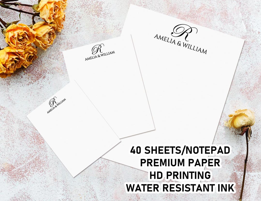 Wedding Favors Notepad With Monogram, Wedding Guestbook Memo Pads ...