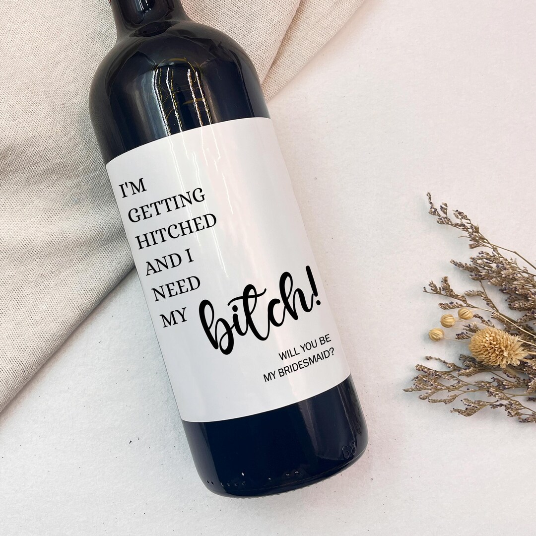 Personalized Bridesmaid Wine Label/wine and Champagne Labels/will You ...