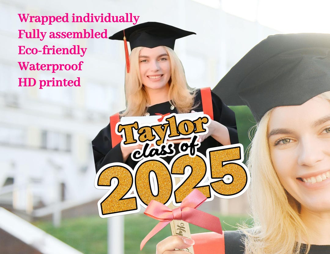 Graduation Face on a Stick, Custom Graduation Photo Fan, Big Head on a ...