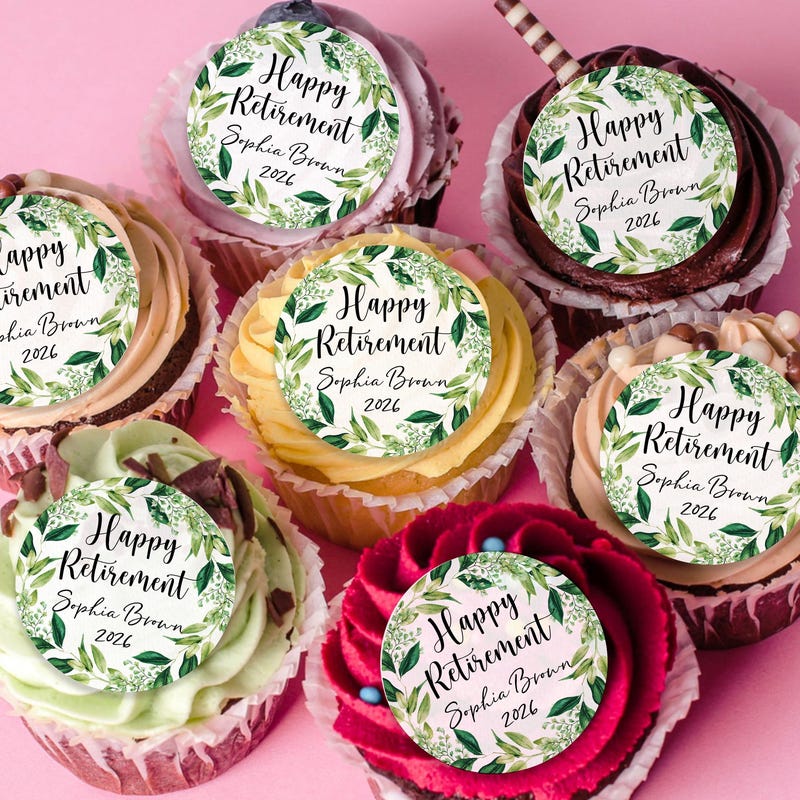 Retirement Cupcake Decal - Etsy