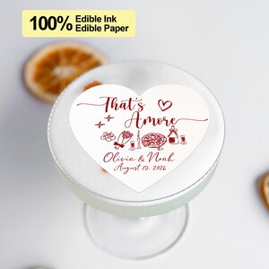 That's Amore Edible Wedding Cake Toppers/custom Bridal Shower Cocktail ...