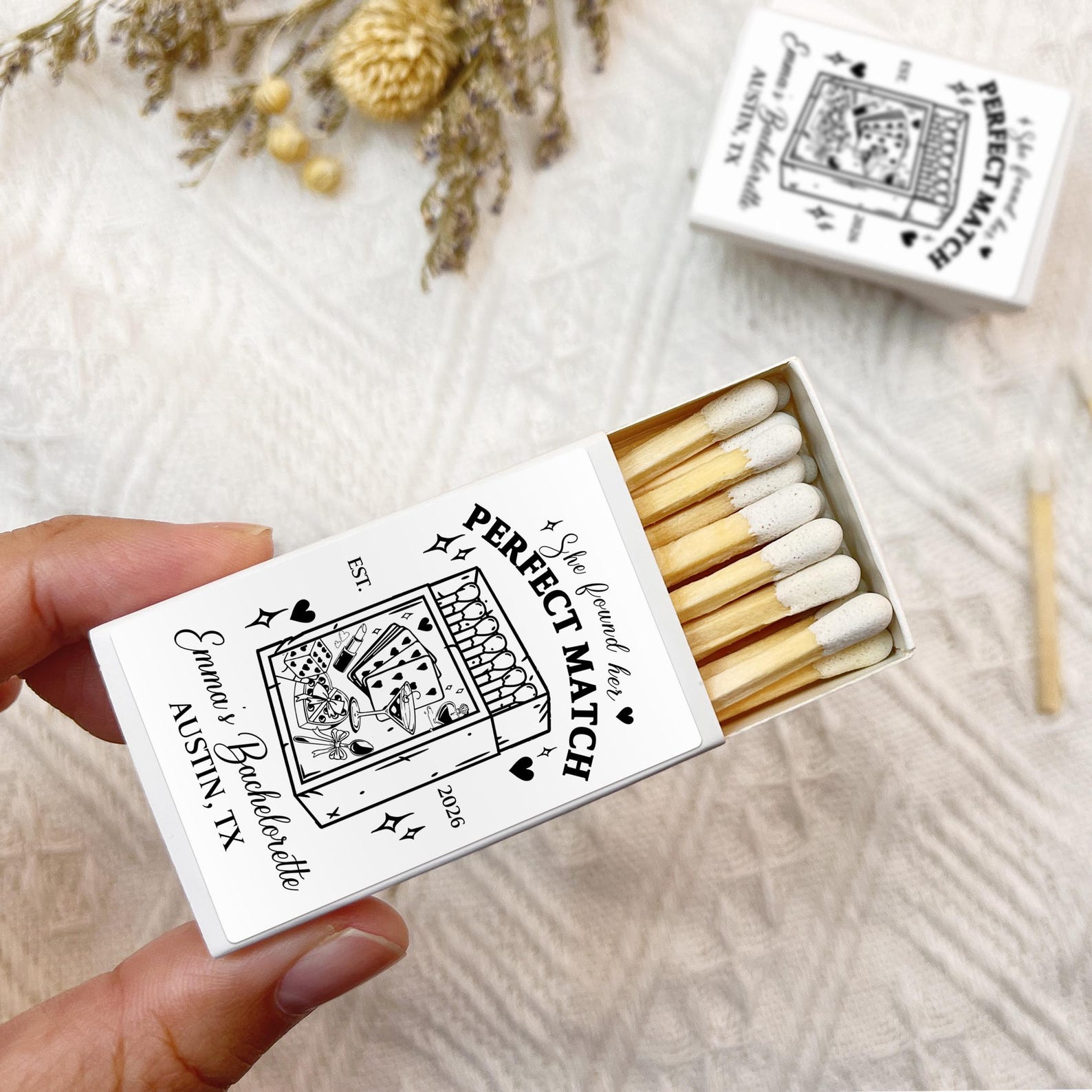 Perfect Match Bachelorette Matchbox Favors/personalized Matches/custom ...