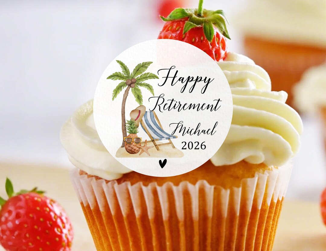 Bulk Custom Happy Retirement Cocktail Toppers, Personalized Retired ...