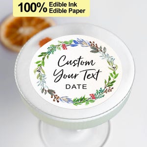 Custom Drink Topper/custom Edible Drink Toppers With Text/personalized ...