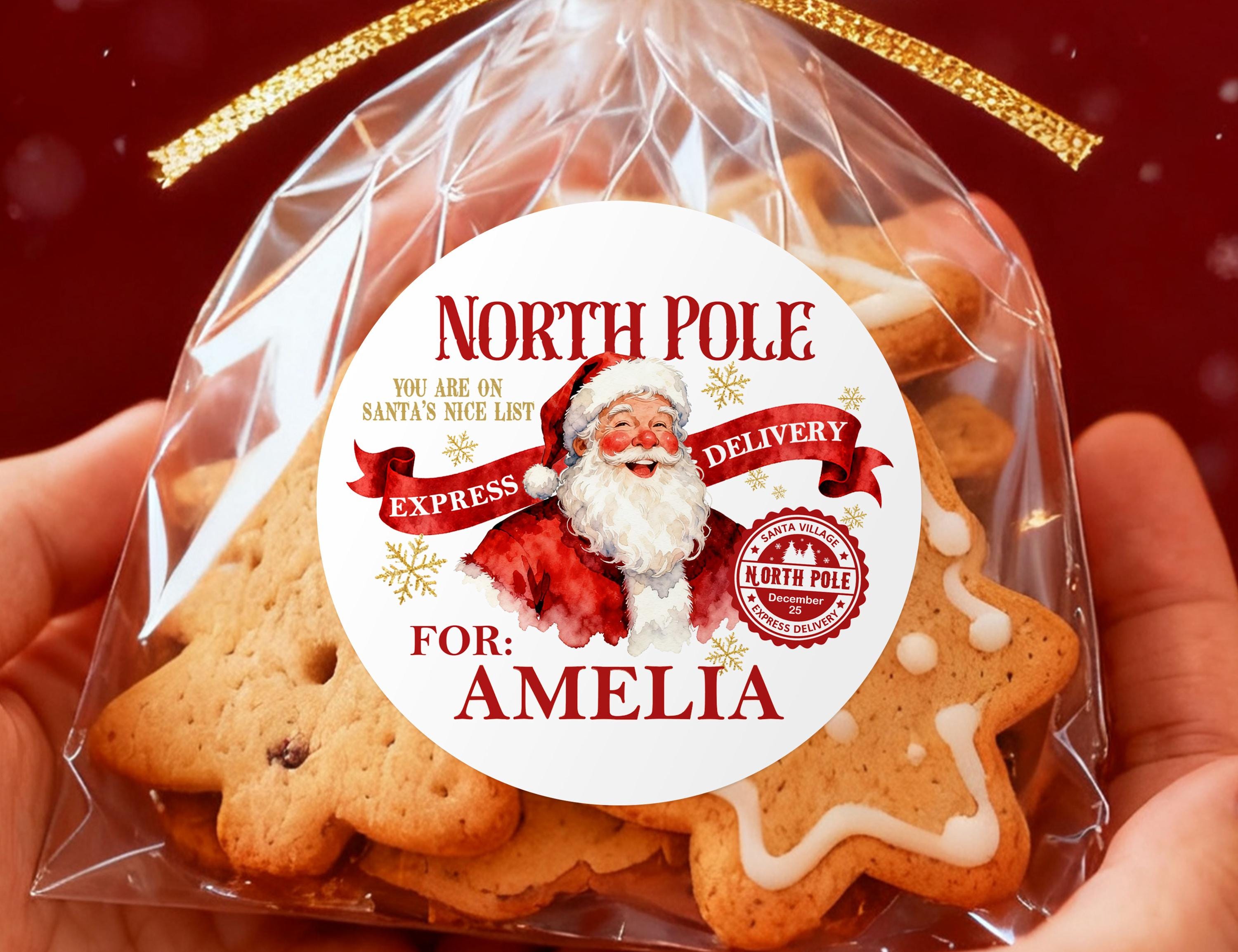 Personalised Christmas Stickers, Custom Name Christmas Labels ...